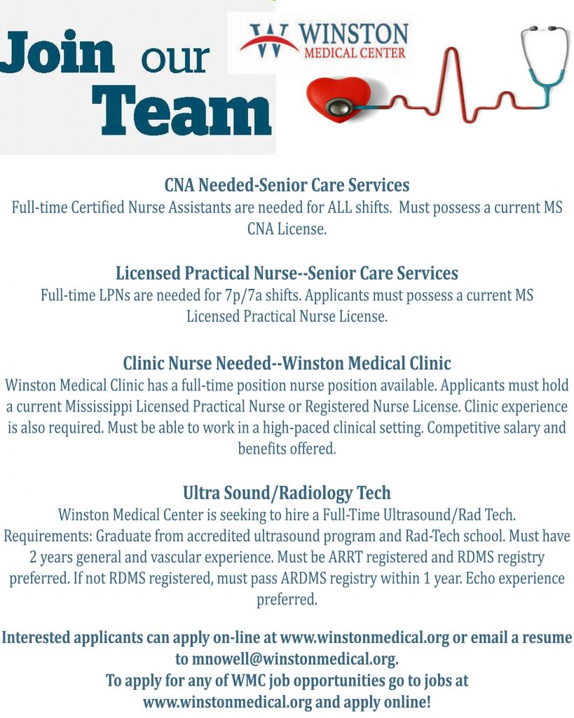 job ad - Winston Medical Center