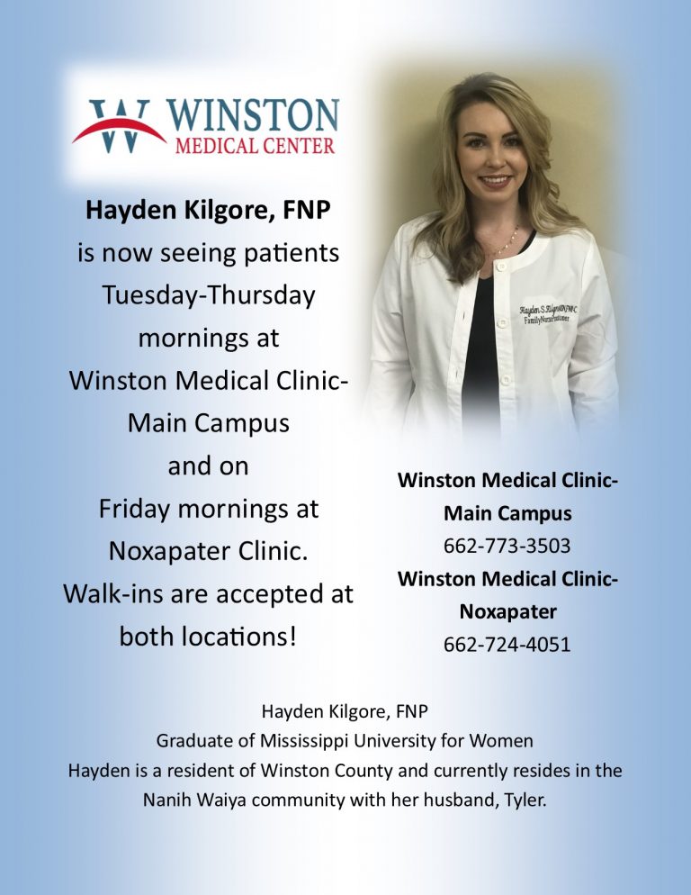 Hayden Kilgore, FNP - Winston Medical Center